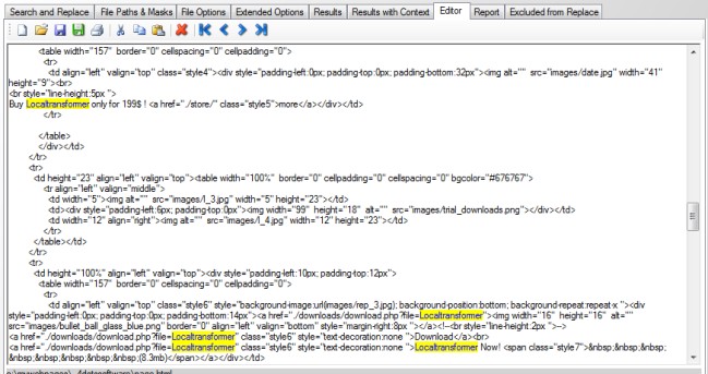 Multiple Search and Replace - Screenshots
