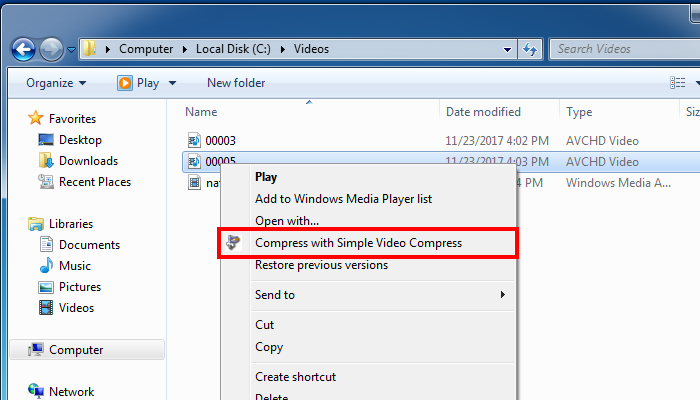 Compress video file Simple Video Compressor Compress MP4