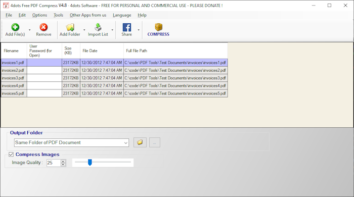 Comprimi Documenti PDF - Free PDF Compress