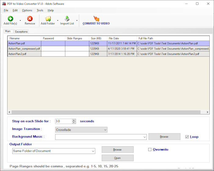 Convertir un PDF en vidéo - Convertir un PDF en mp4